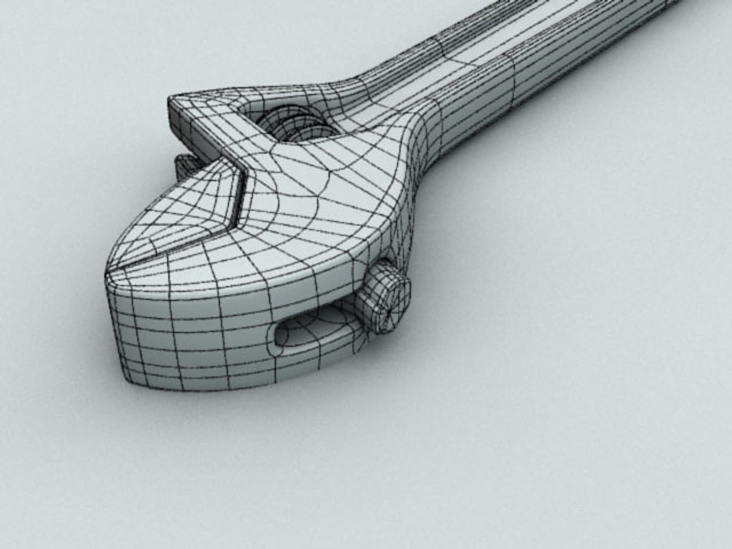 3d Adjustable Crescent Wrench Model