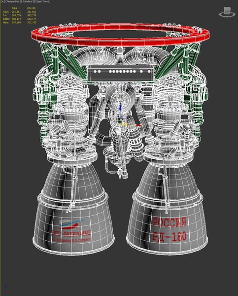 Rocket engine rd-180 3D model - TurboSquid 1572577