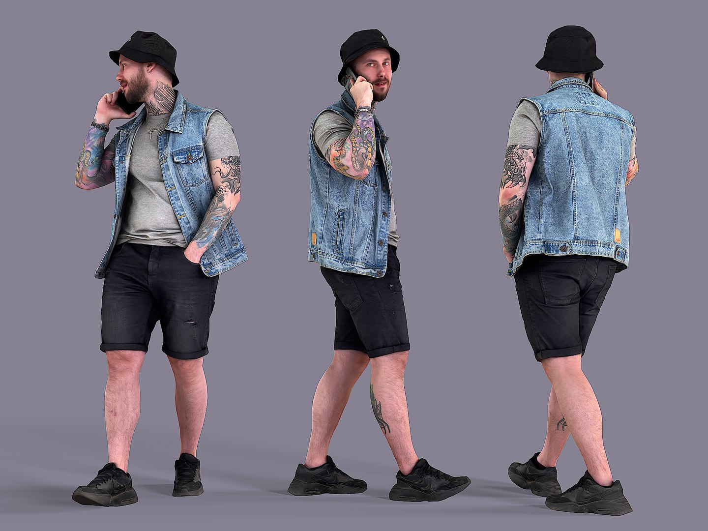 Dude Talking By Phone 3D Model - TurboSquid 1843422