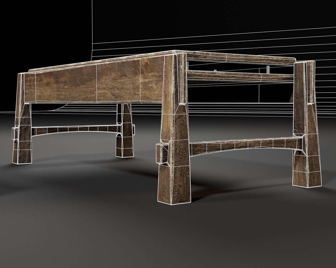 3D Japanese Workbench Set - TurboSquid 2357197