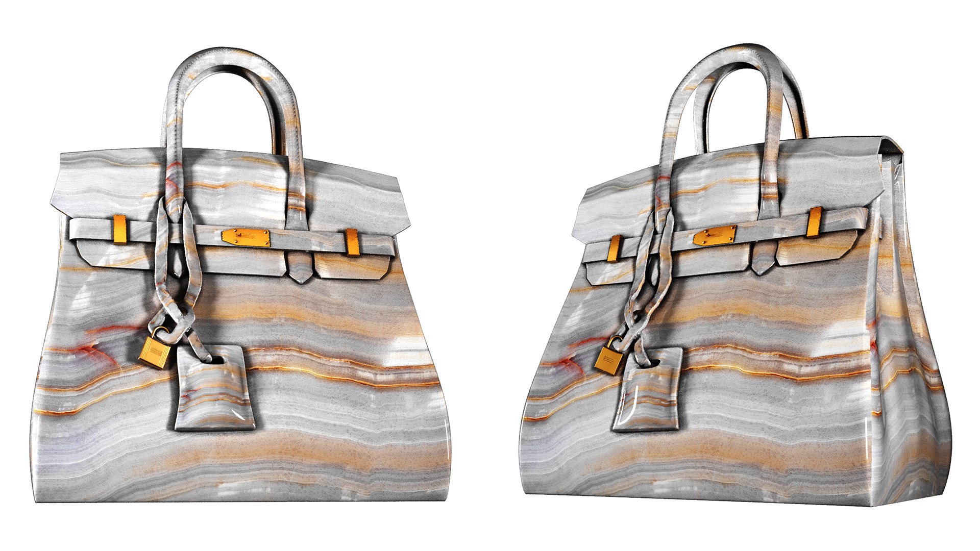 3D Birkin Stone Bag Model - TurboSquid 2368769