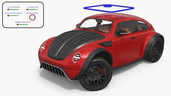 Custom Off Road Concept Car Vehicle Red Rigged 3D-Modell - TurboSquid ...