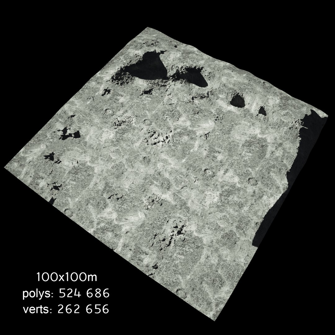 3d moon surface