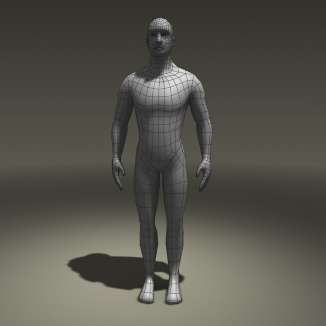 Untextured Male 3d Model