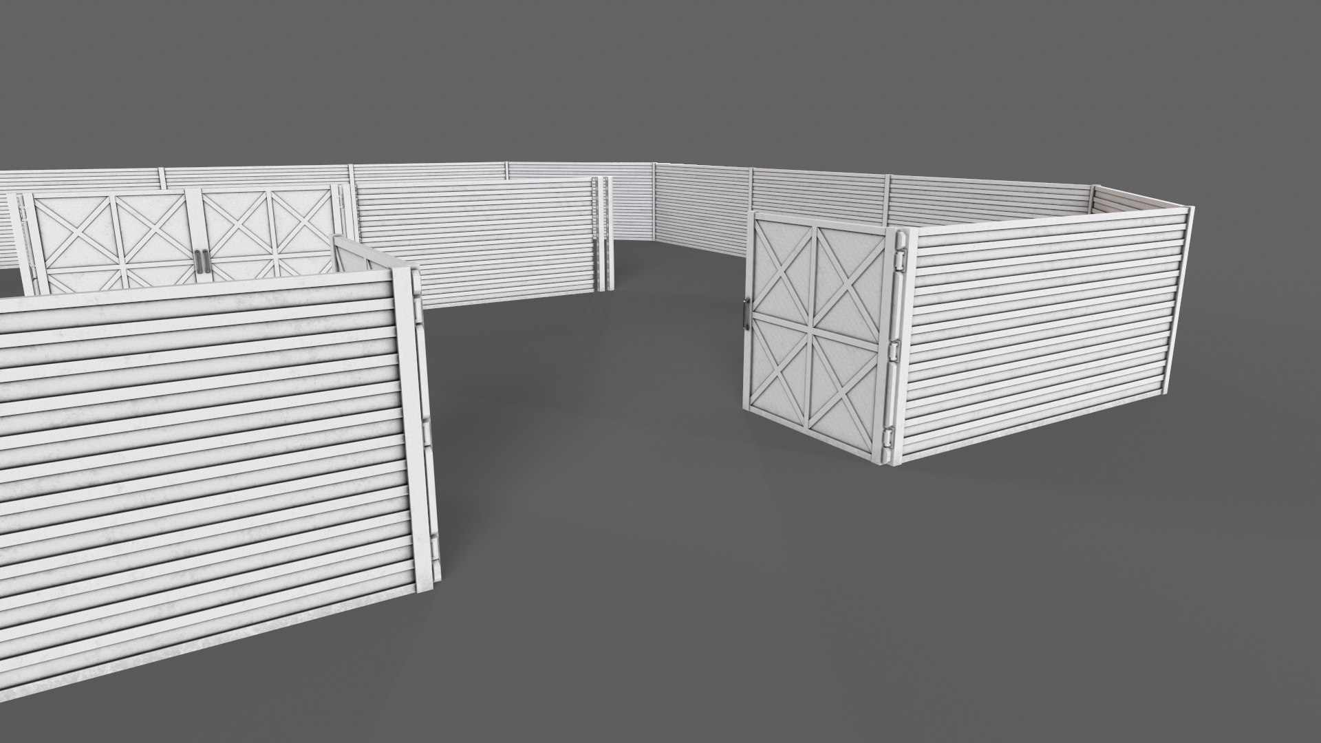 PBR Gate And Fence 1 Model - TurboSquid 2320663