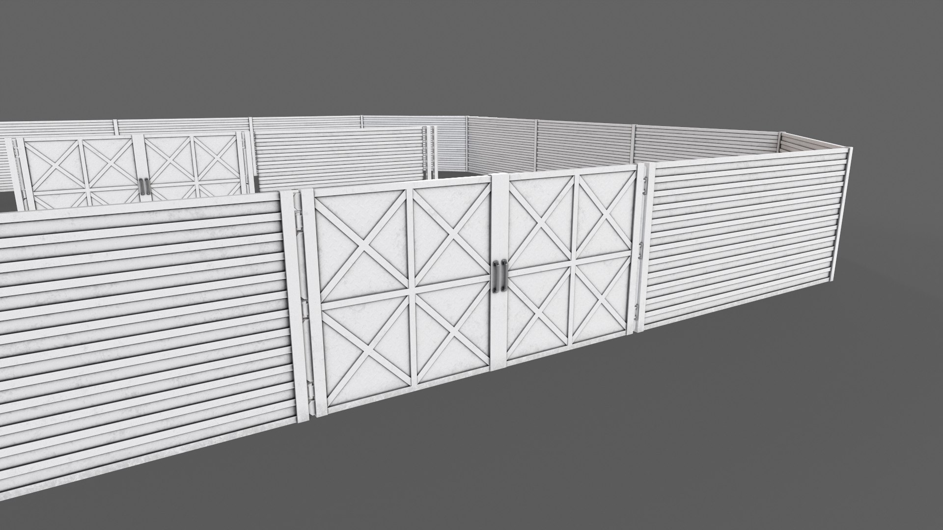 PBR Gate And Fence 1 Model - TurboSquid 2320663