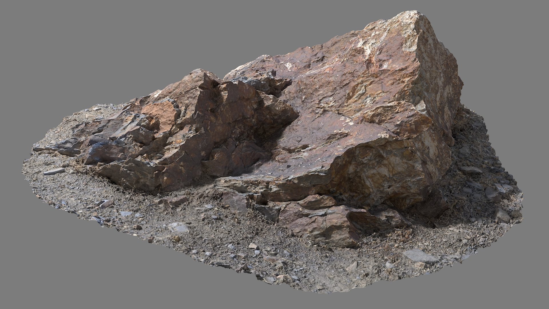 Assembly Ground Rock 8 3D Model - TurboSquid 2000483