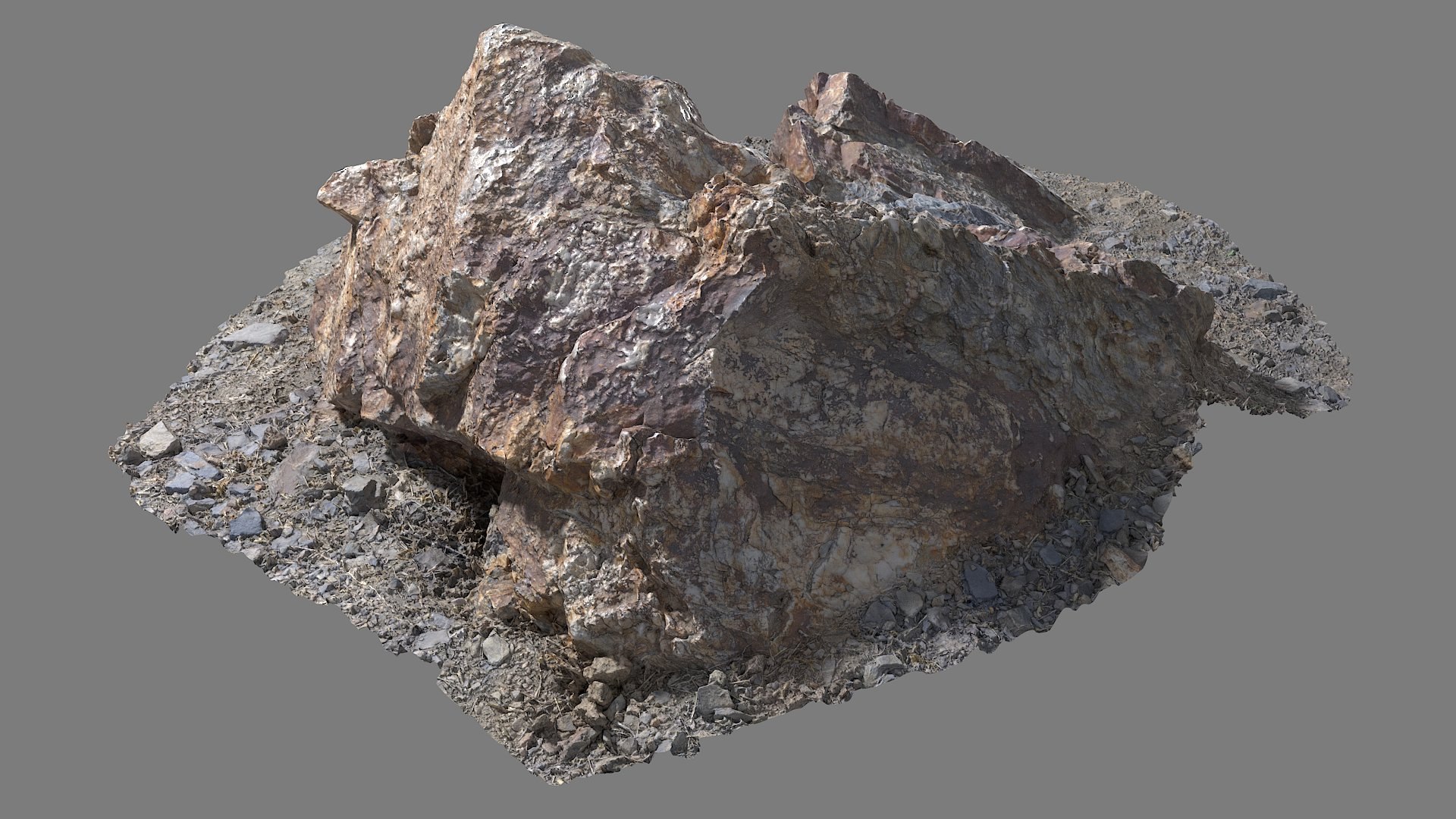 Assembly Ground Rock 8 3D Model - TurboSquid 2000483