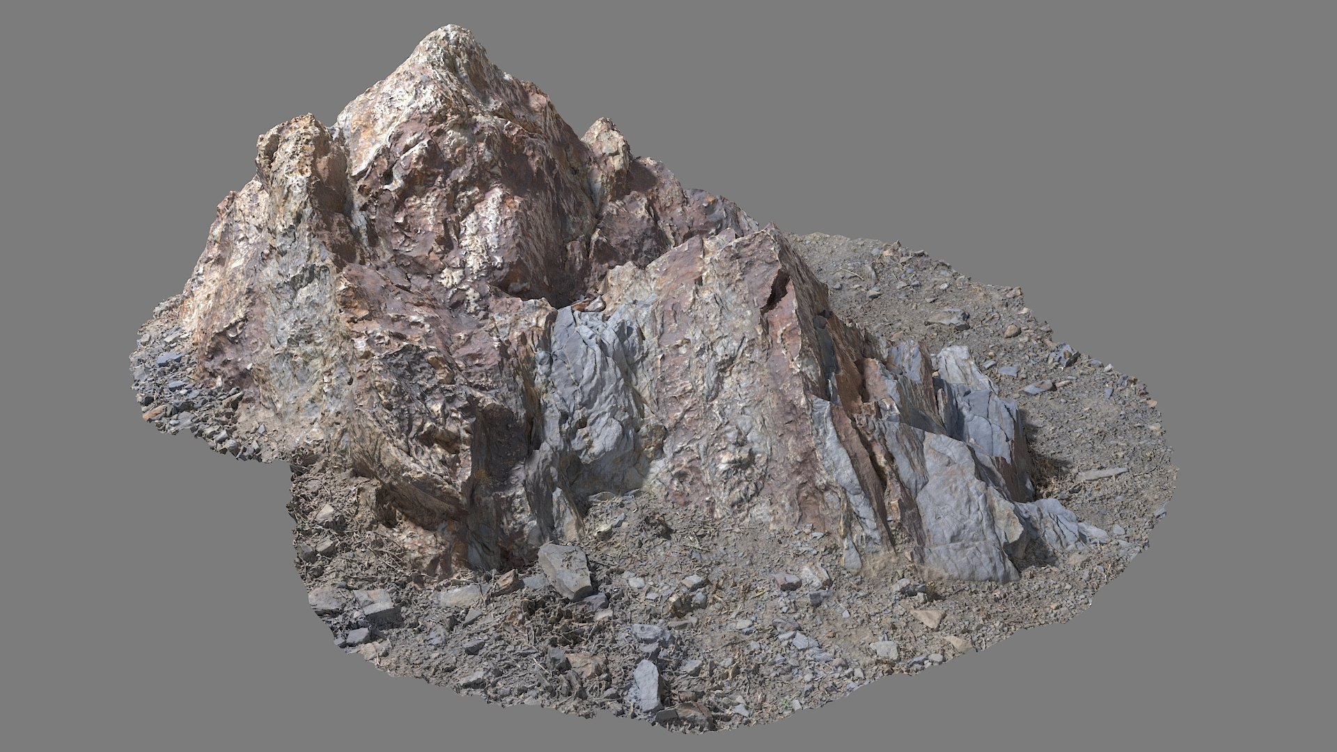 Assembly Ground Rock 8 3D Model - TurboSquid 2000483
