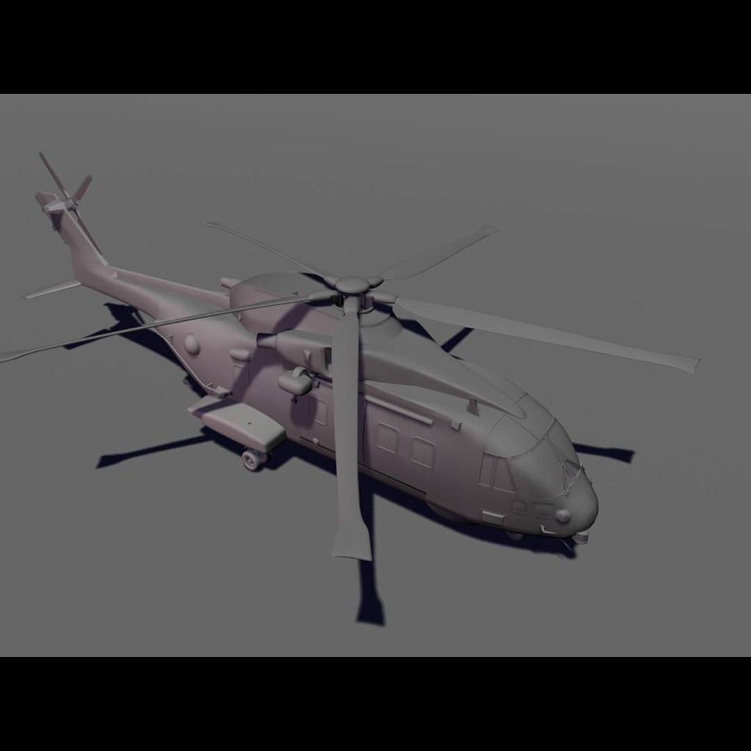 Pre-rigged Eh-101 Helicopter Craft 3d Model