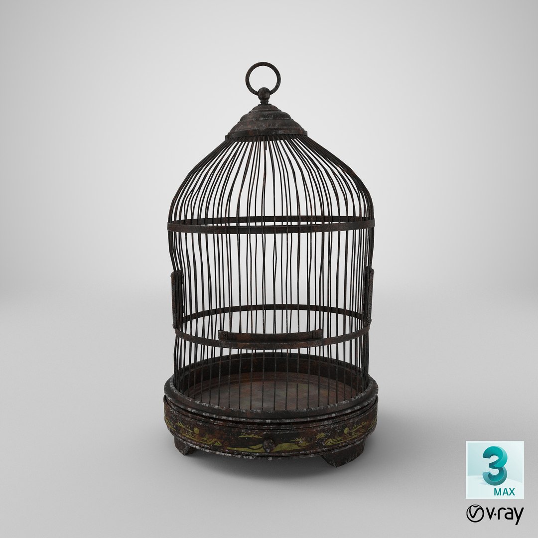 3D Old Bird Cage - TurboSquid 1235339
