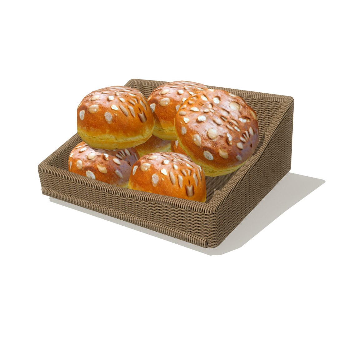 3d bread basket 1 model