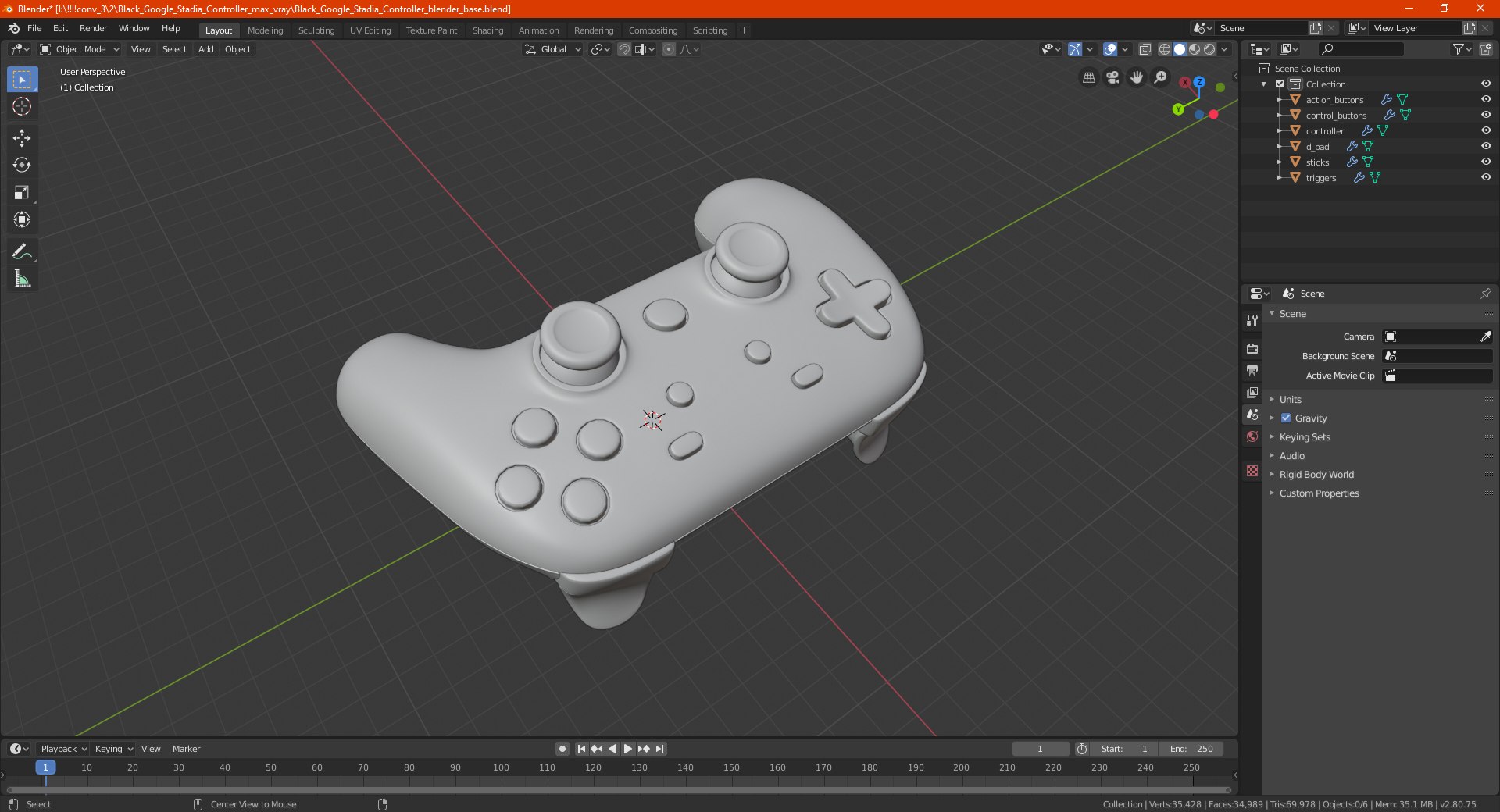 3D black google stadia controller - TurboSquid 1571776