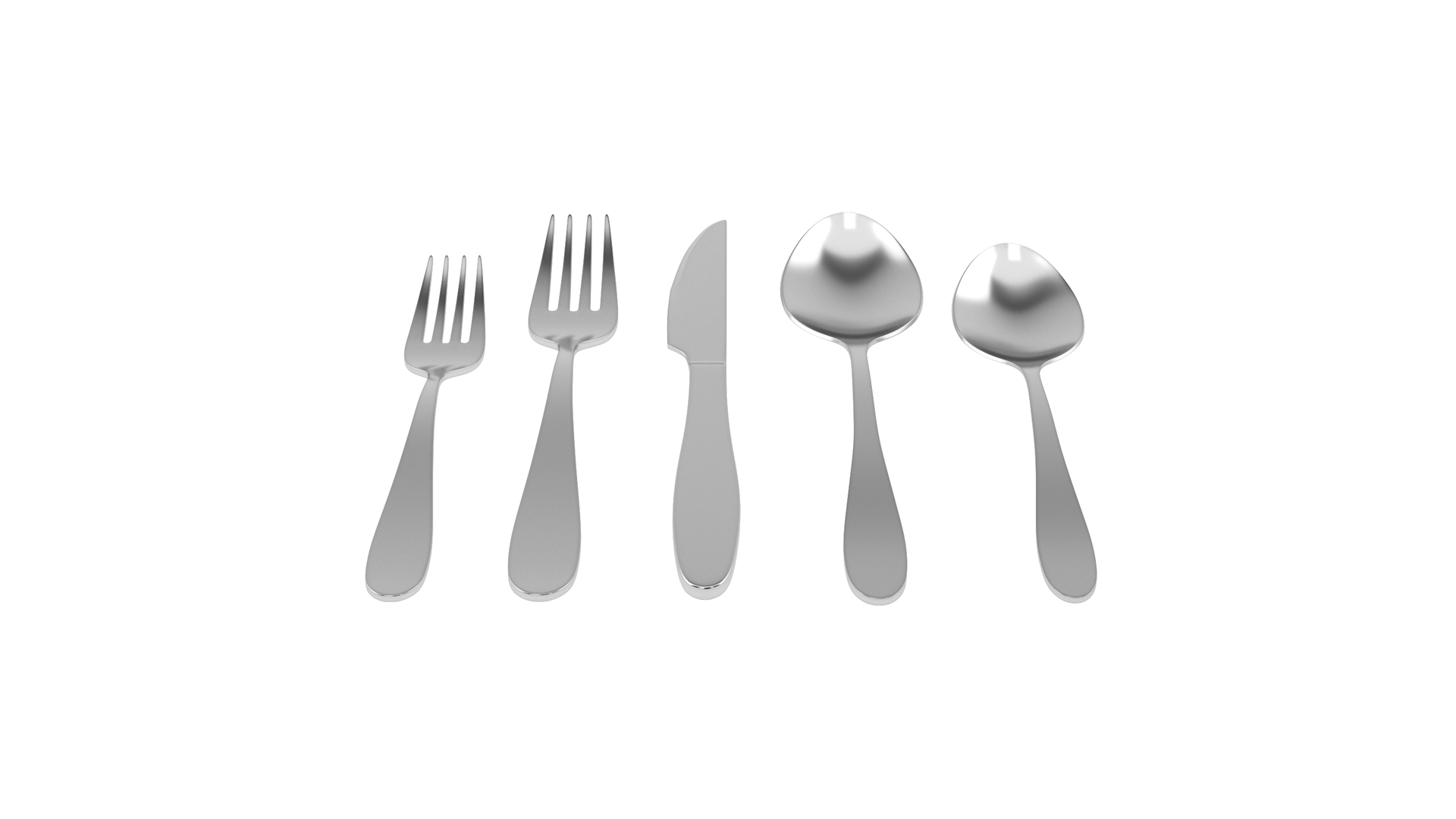 Silverware Set 3D Model - TurboSquid 1874480