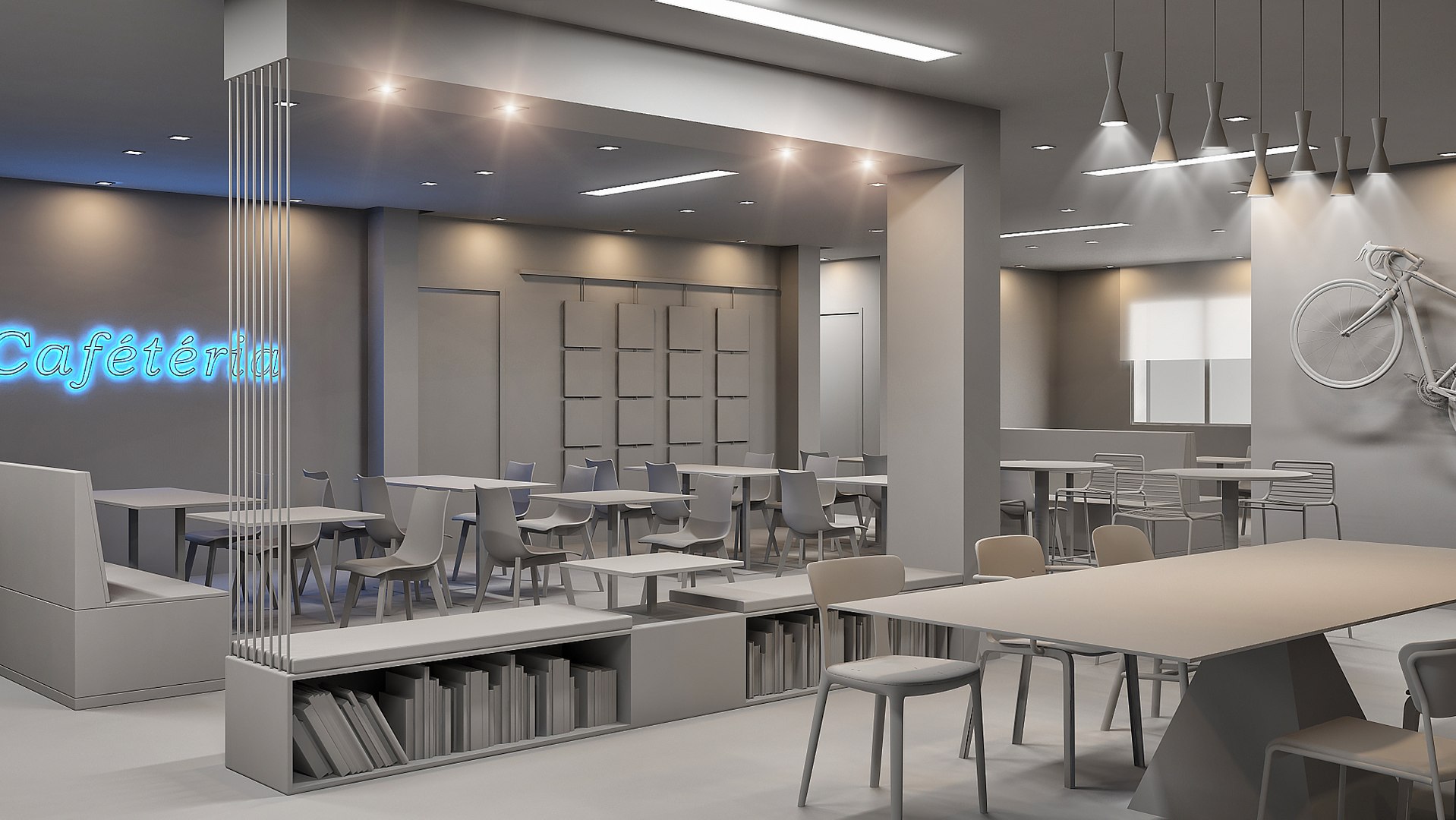 3D Interior Cafeteria Waiting Room - TurboSquid 1477386