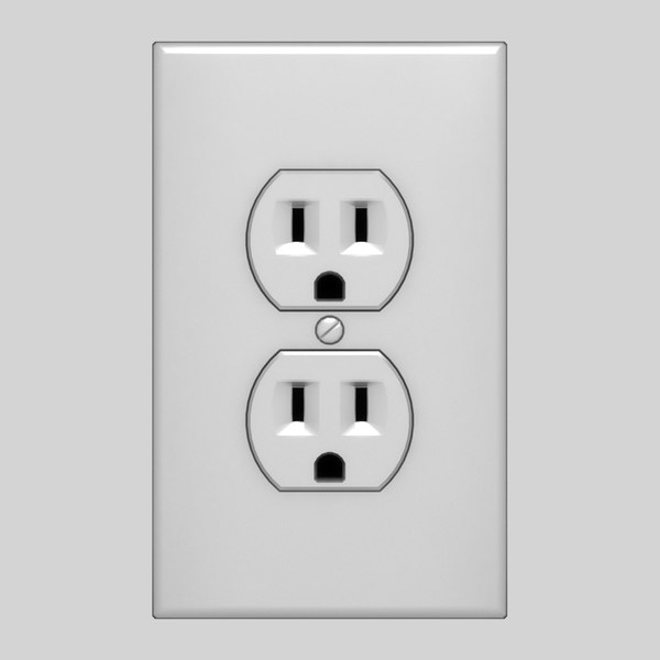 3d power outlet model
