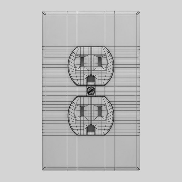 3d power outlet model