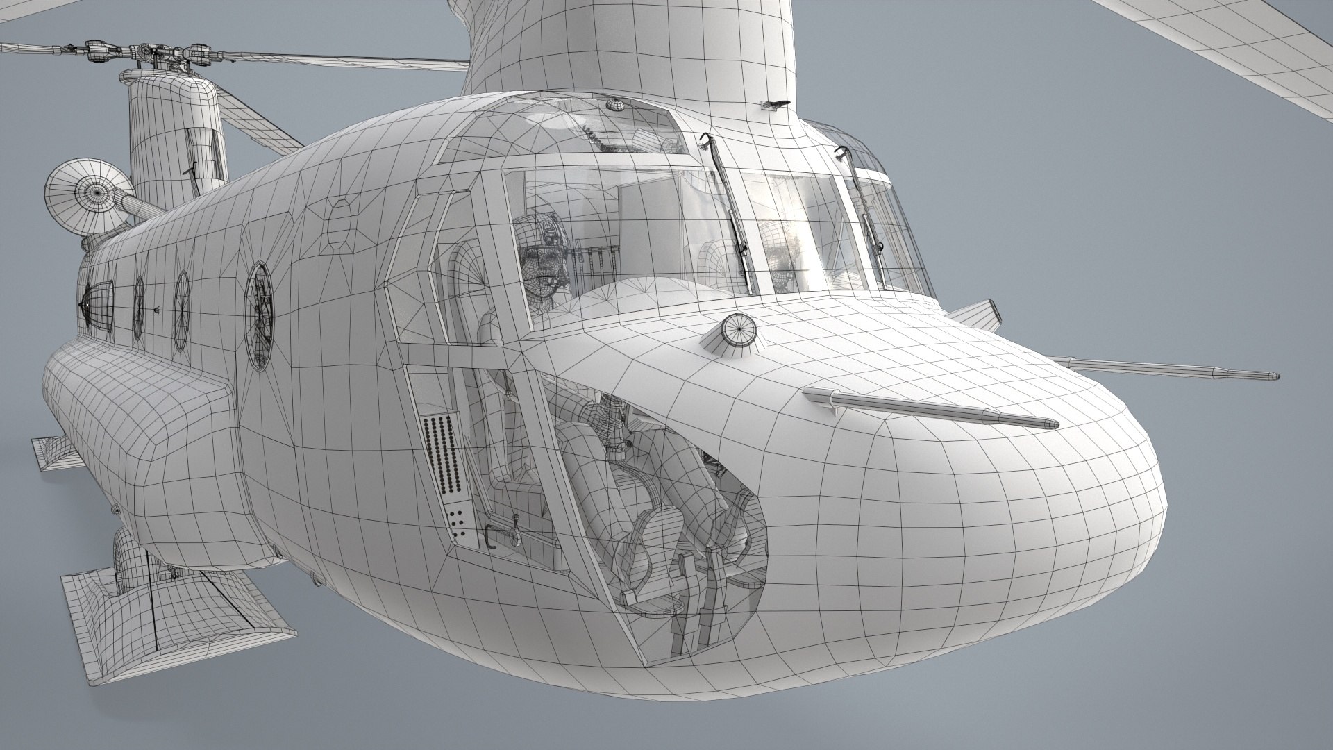 CH-47J Chinook JGSDF Winter Basic Animation 3D model - TurboSquid 2168630