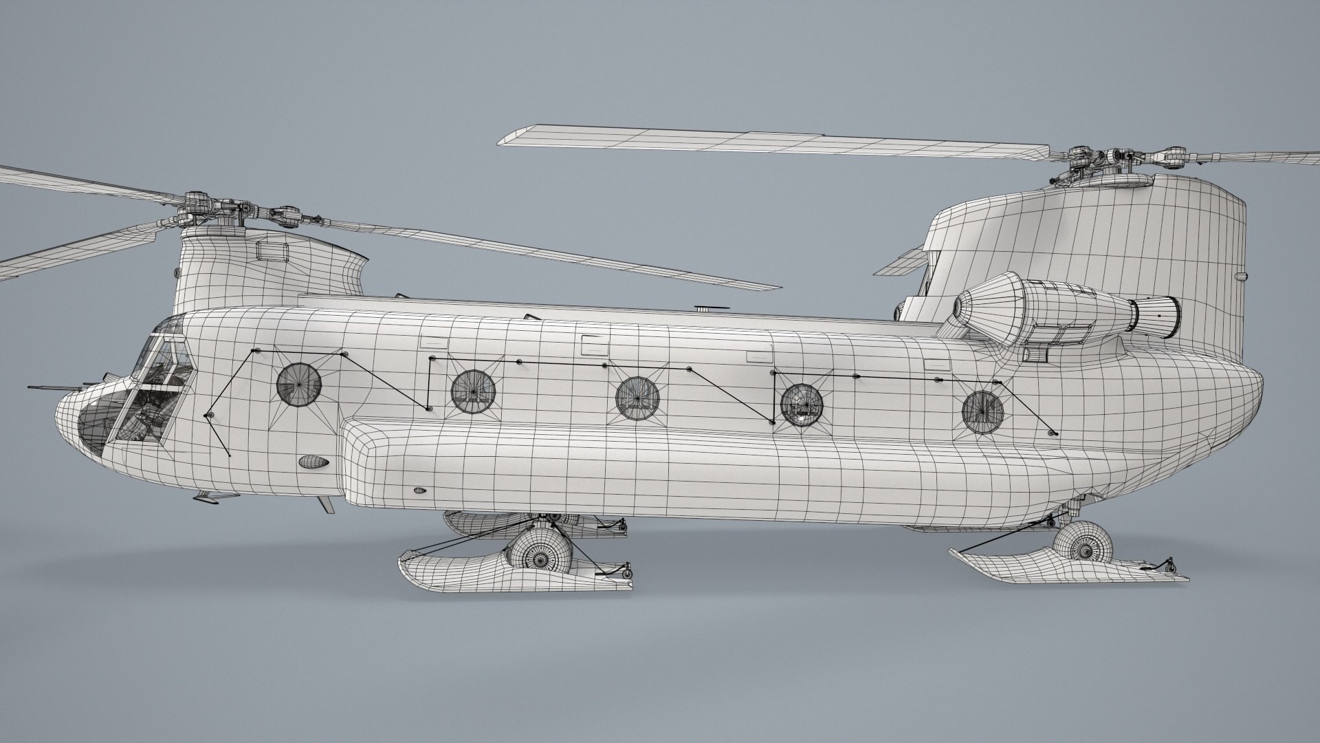 CH-47J Chinook JGSDF Winter Basic Animation 3D model - TurboSquid 2168630