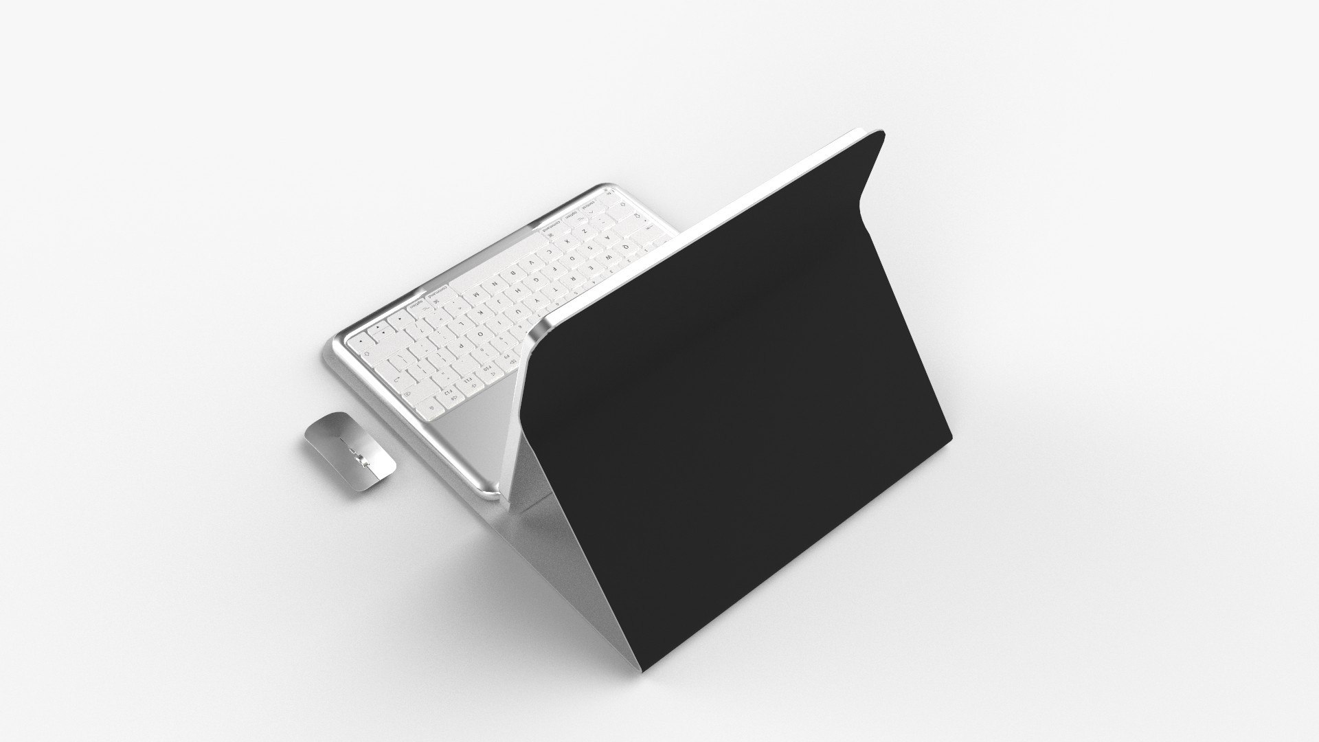 3D Model Modern Pc Tablet Set Pen Mouse Flashy Metallic Version ...