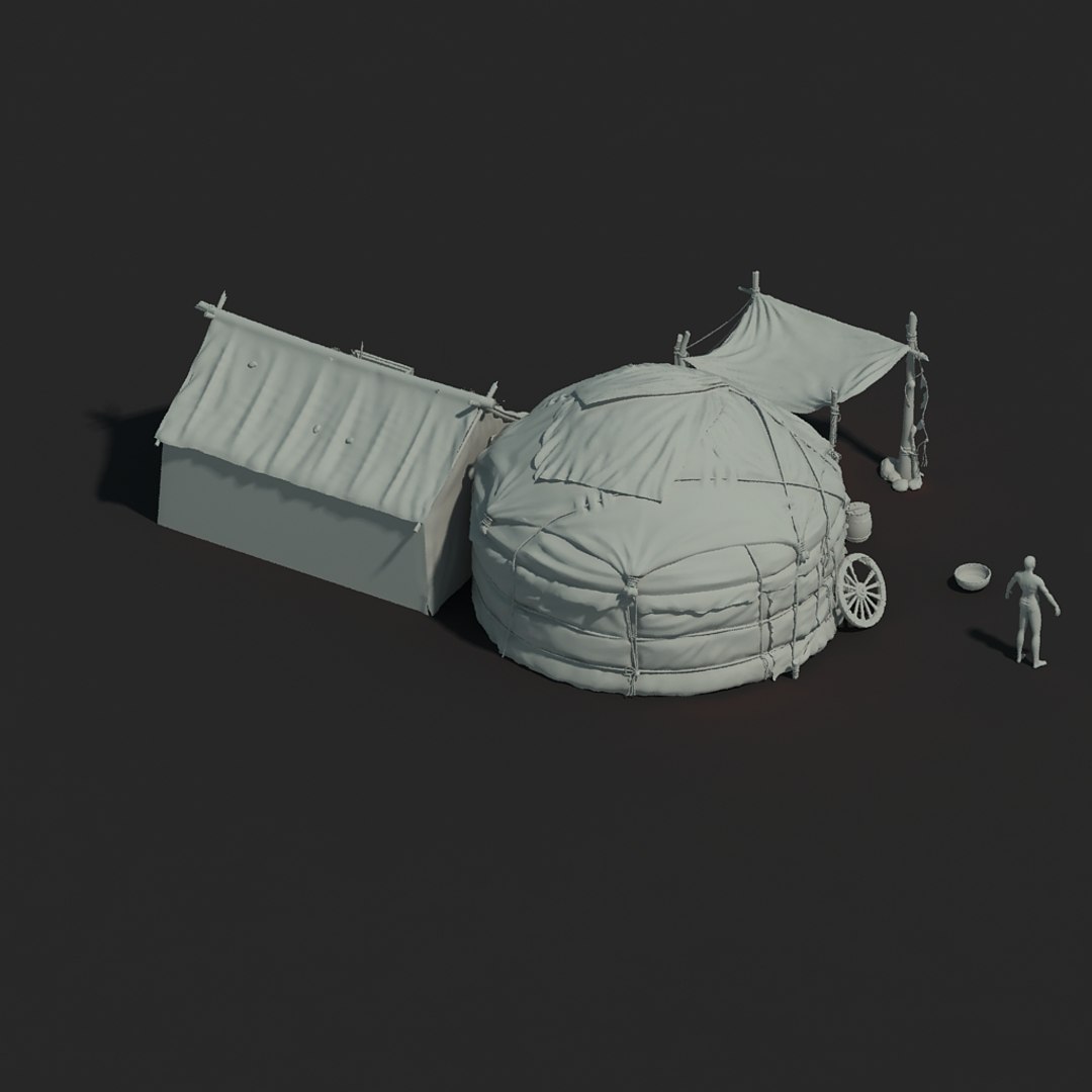 3D Mongolian Portable Yurt Architecture - TurboSquid 1592008