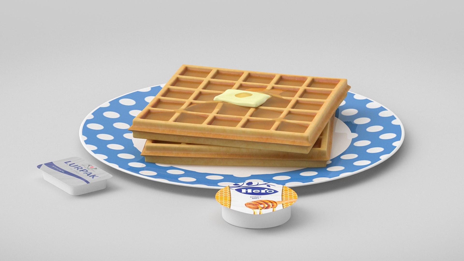3D Model Waffle Set - TurboSquid 1665618