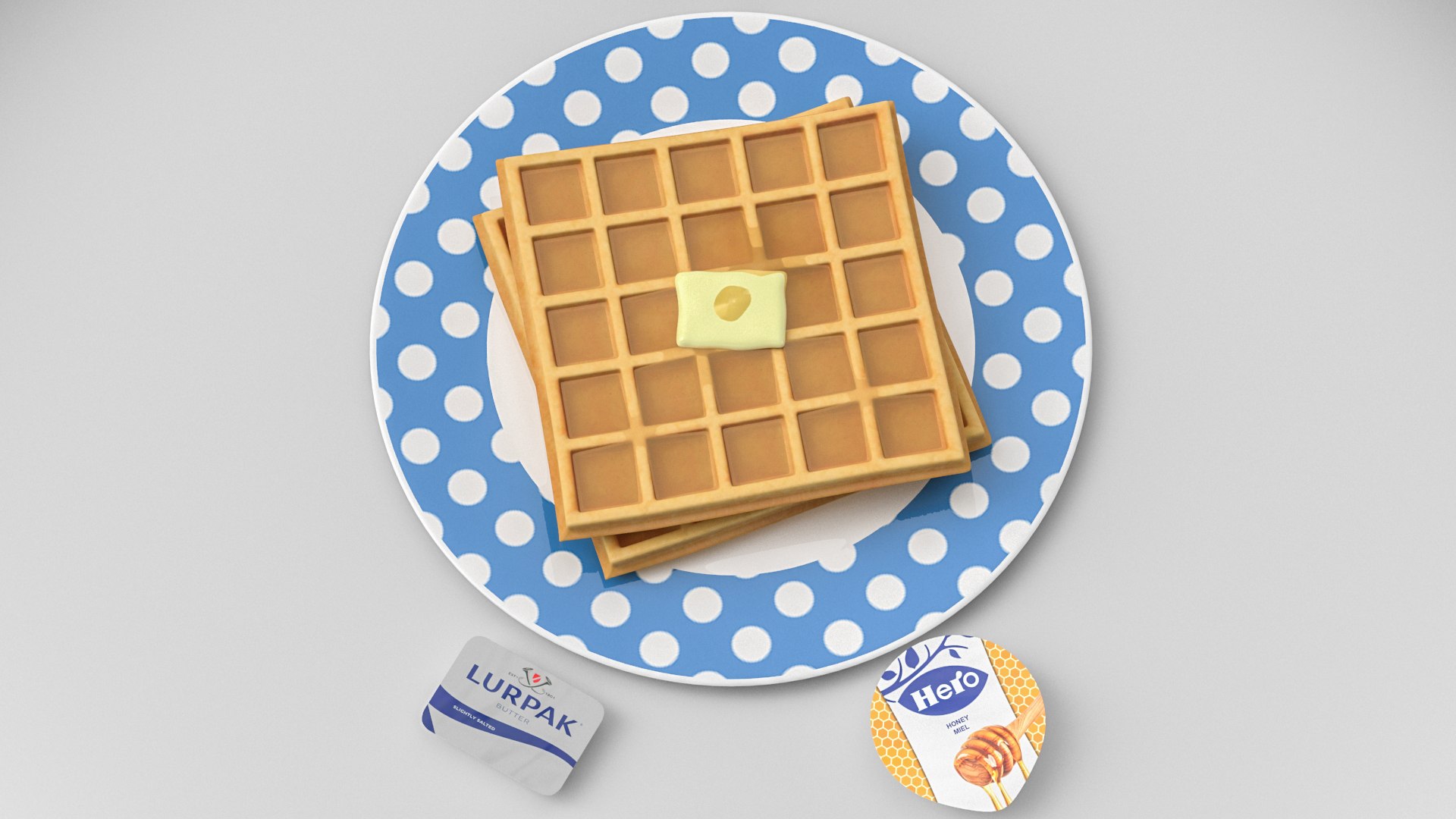 3D Model Waffle Set - TurboSquid 1665618