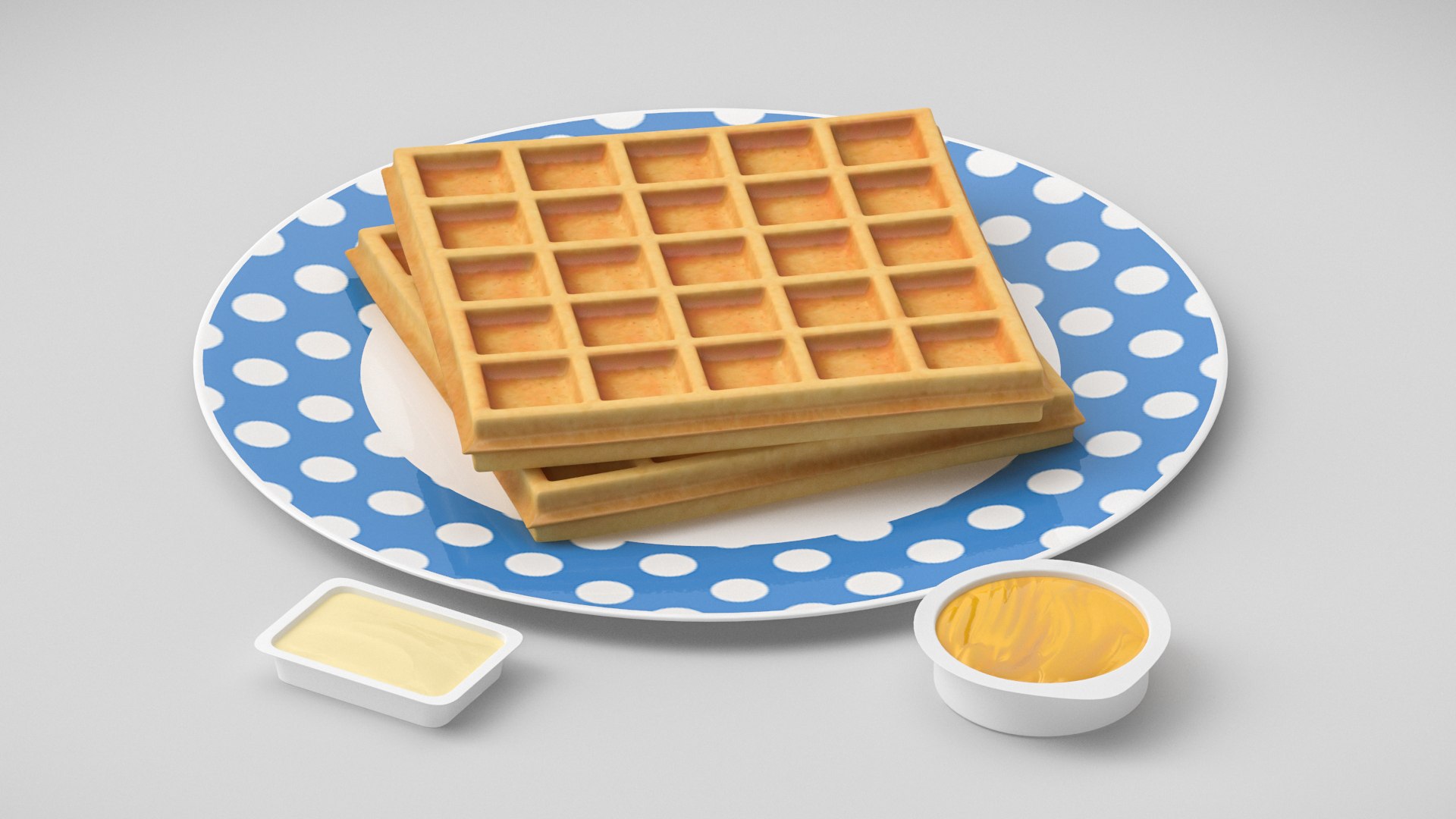 3D Model Waffle Set - TurboSquid 1665618