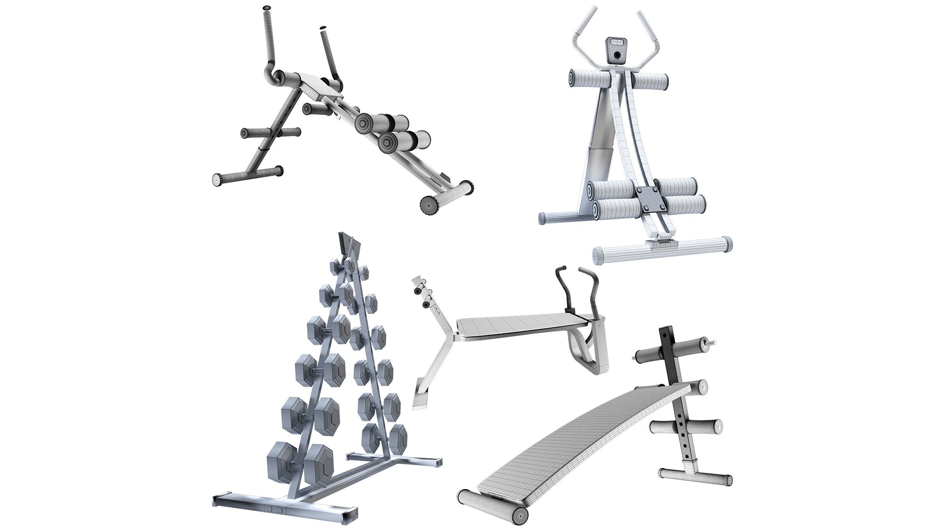30 Pieces Of Gym Equipment 3D Model - TurboSquid 2397830