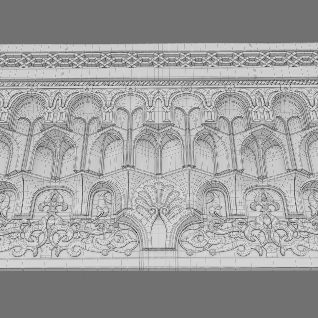 Classic Islamic Cornice 006 3D - TurboSquid 2087648