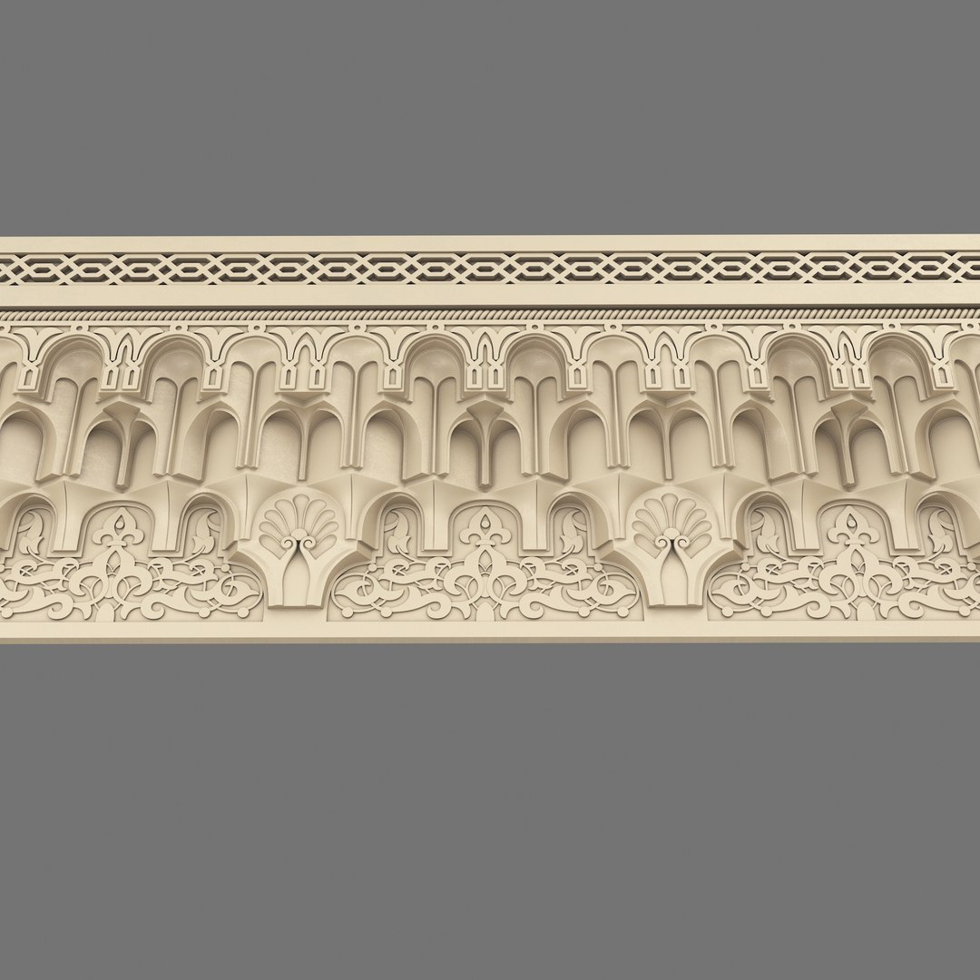 Classic Islamic Cornice 006 3D - TurboSquid 2087648