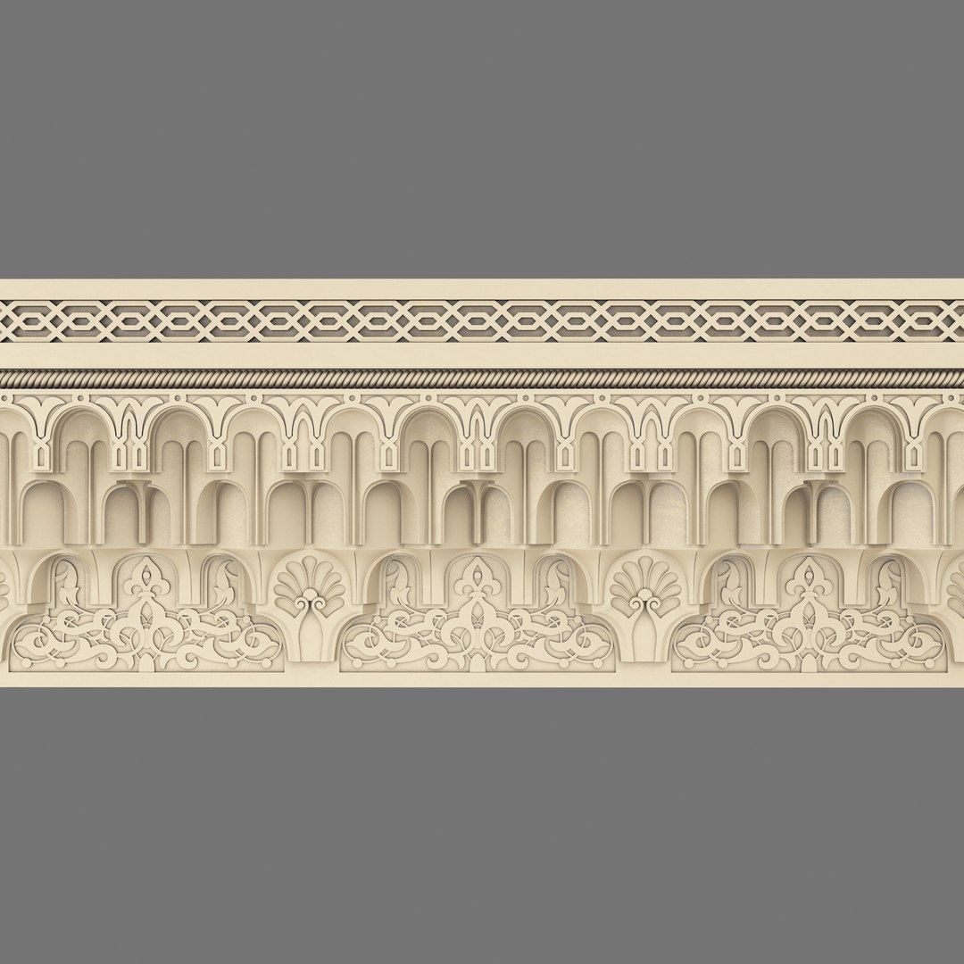 Classic Islamic Cornice 006 3D - TurboSquid 2087648