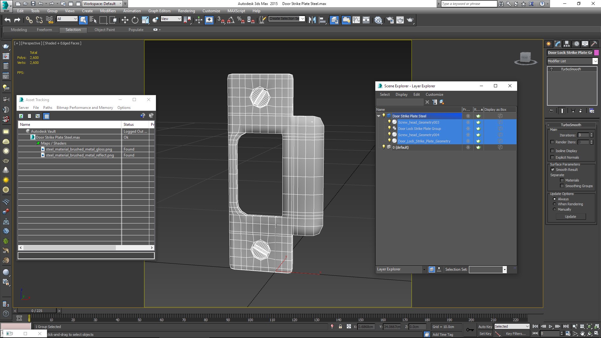 3D Strike Plate - TurboSquid 1700679