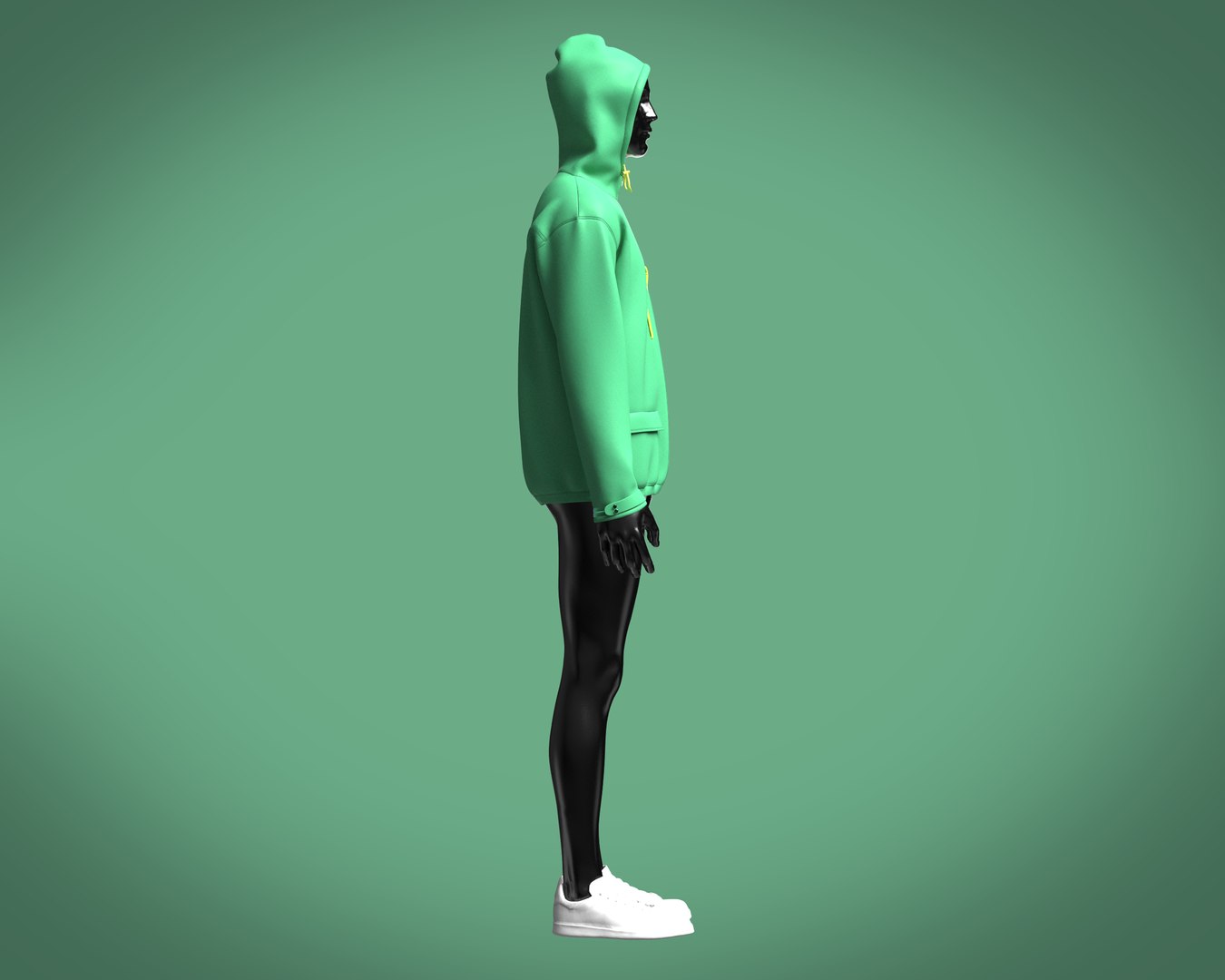 Mens Zip And Pocket-Ski Jacket 3D Model - TurboSquid 1990489
