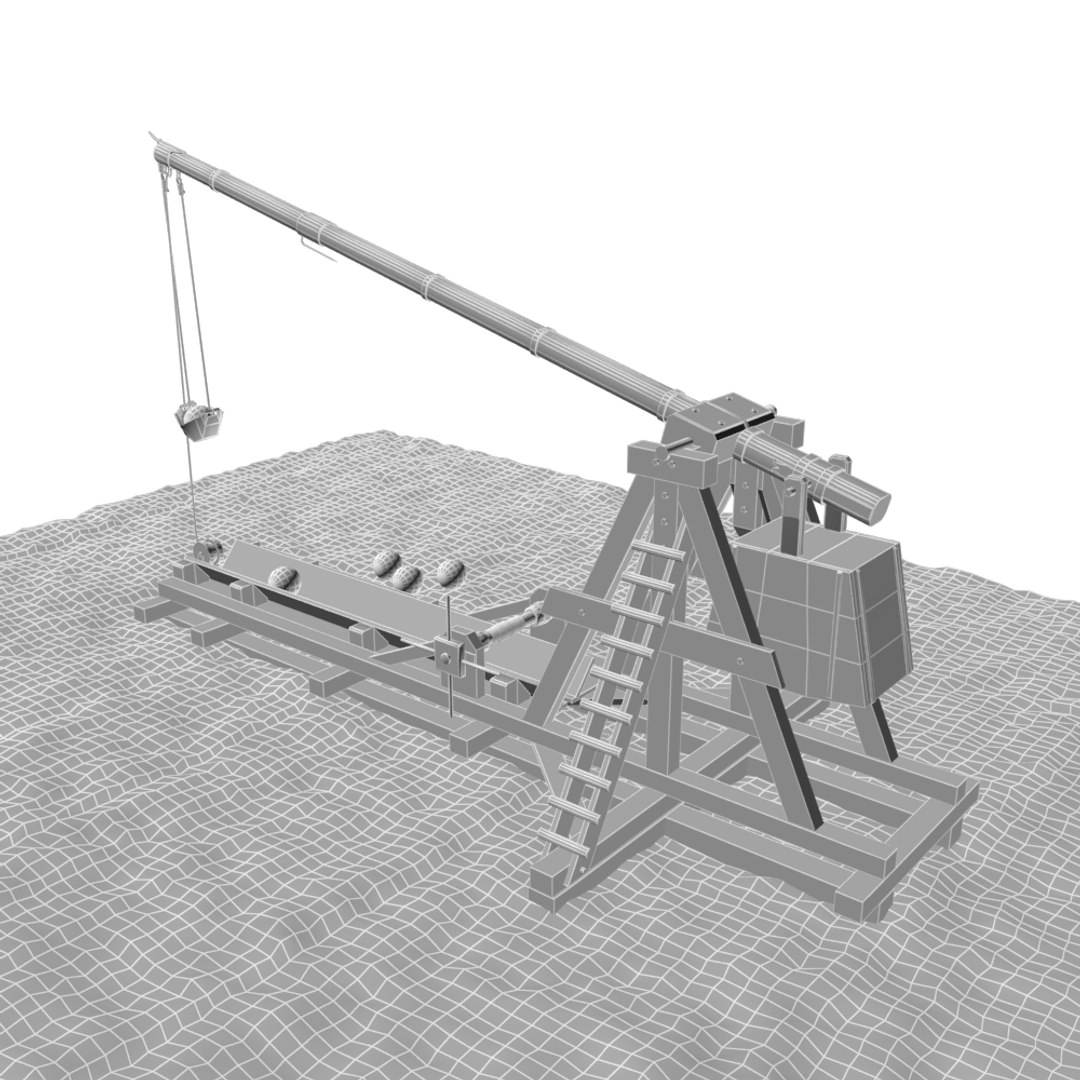 3d Model Trebuchet Games Modelled