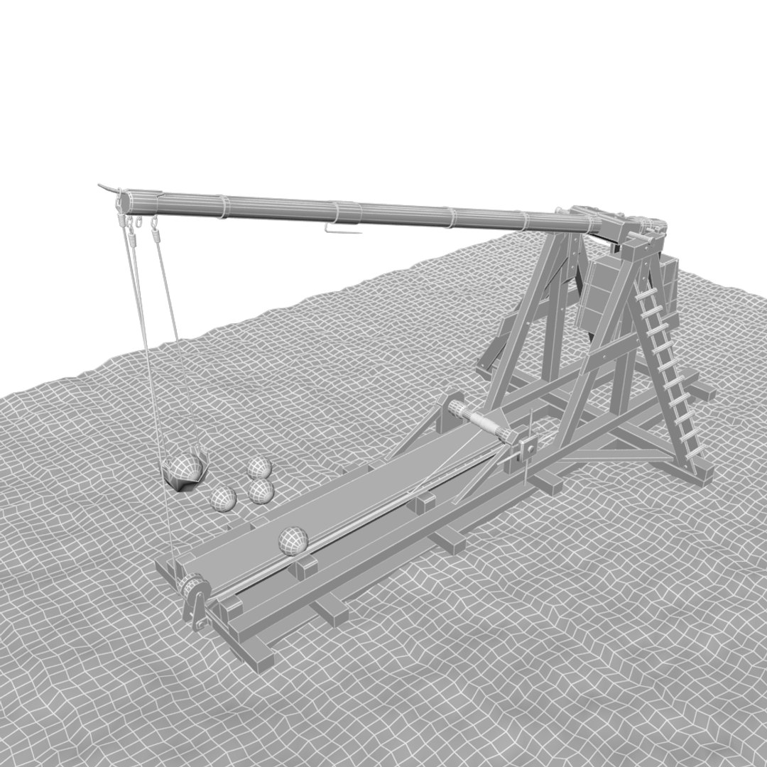 3d Model Trebuchet Games Modelled
