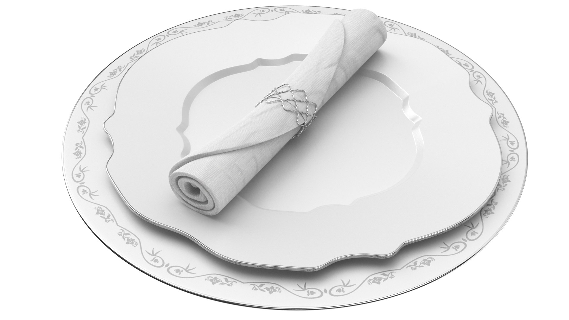 3D Dish Plate Model - TurboSquid 1759749