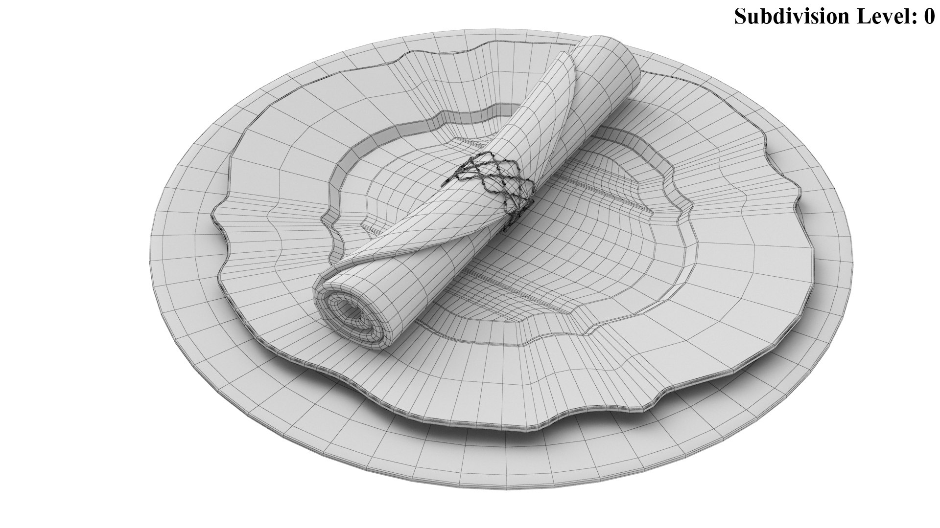 3D Dish Plate Model - TurboSquid 1759749
