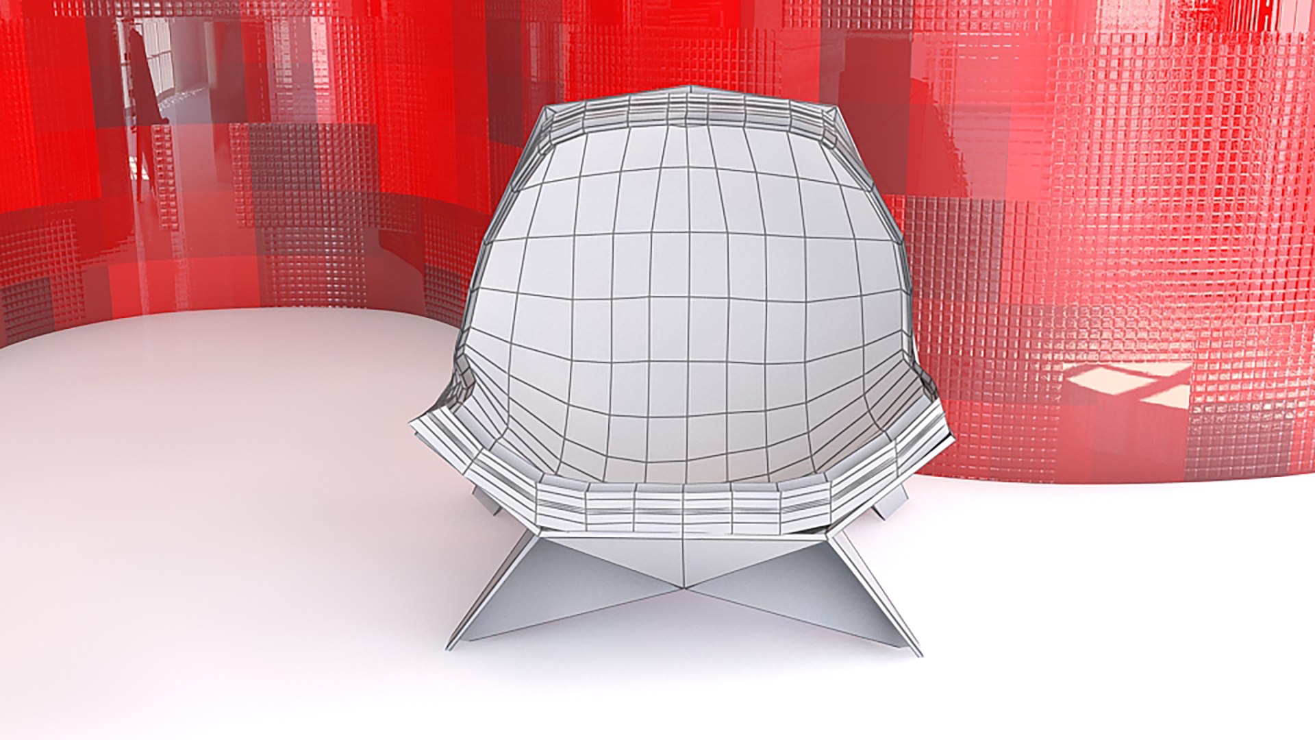 3D Geometric Chair Lounge - TurboSquid 1780117