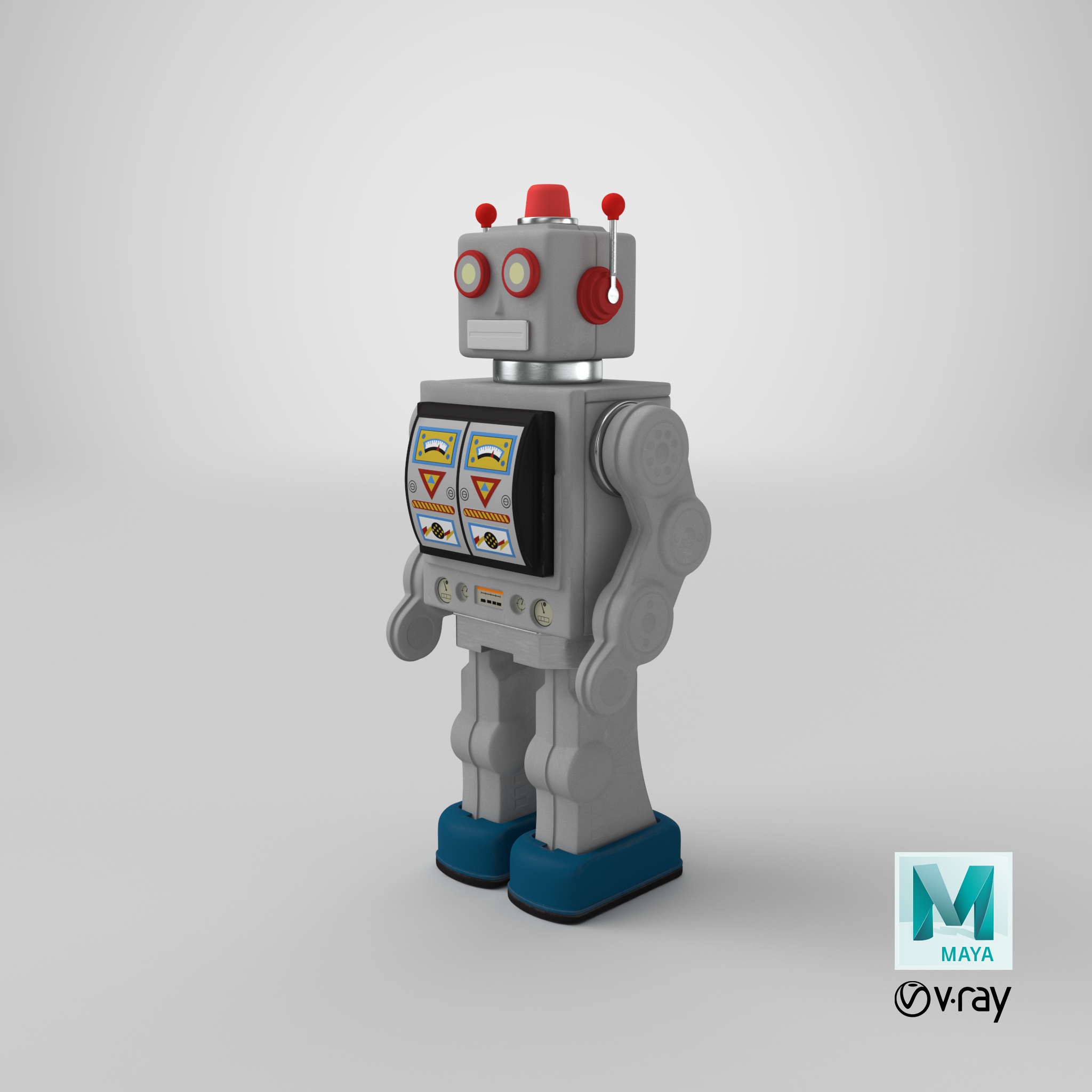 3D vintage robot toy 1 - TurboSquid 1345905