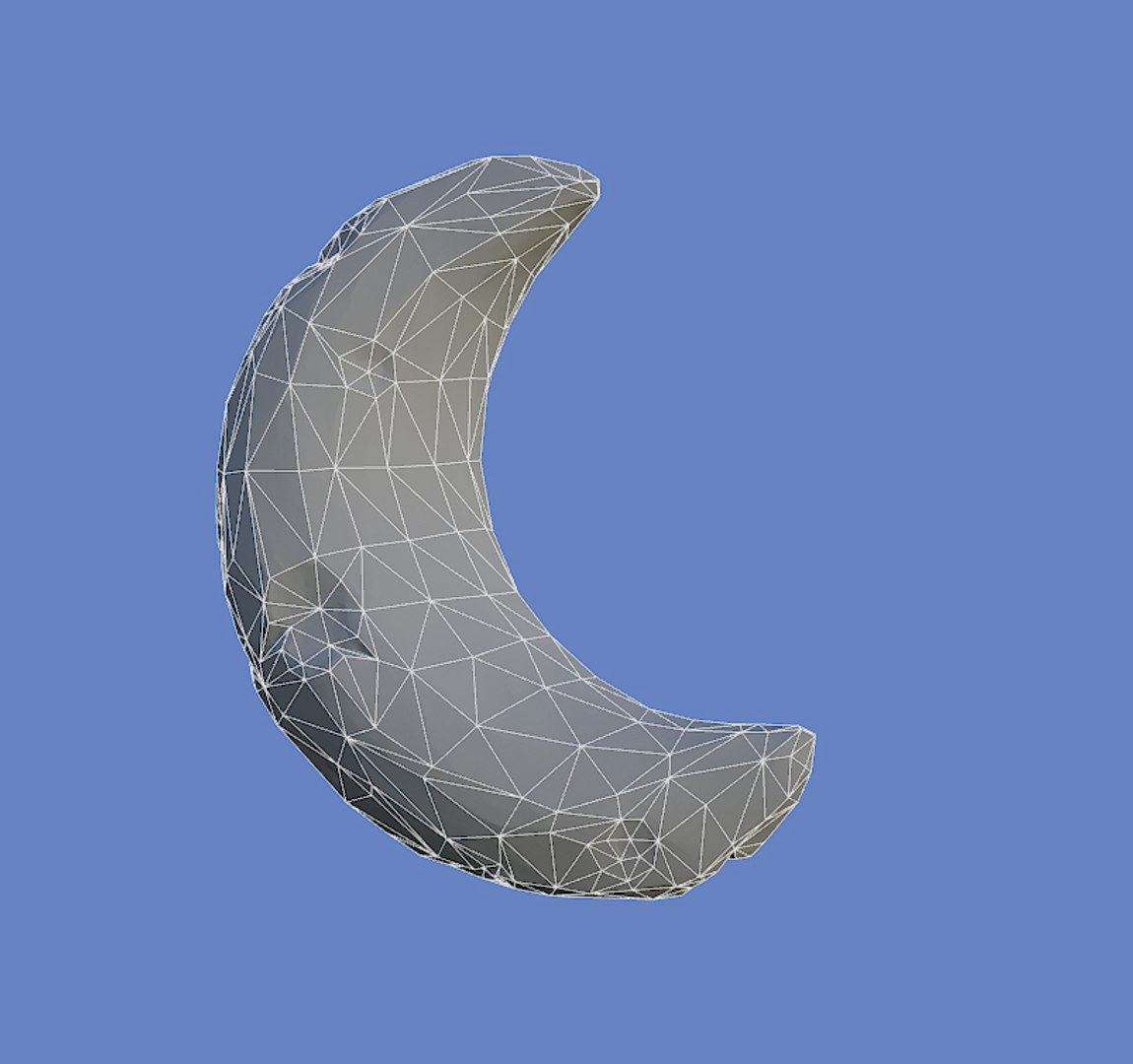 3d Model Cartoon Half Moon