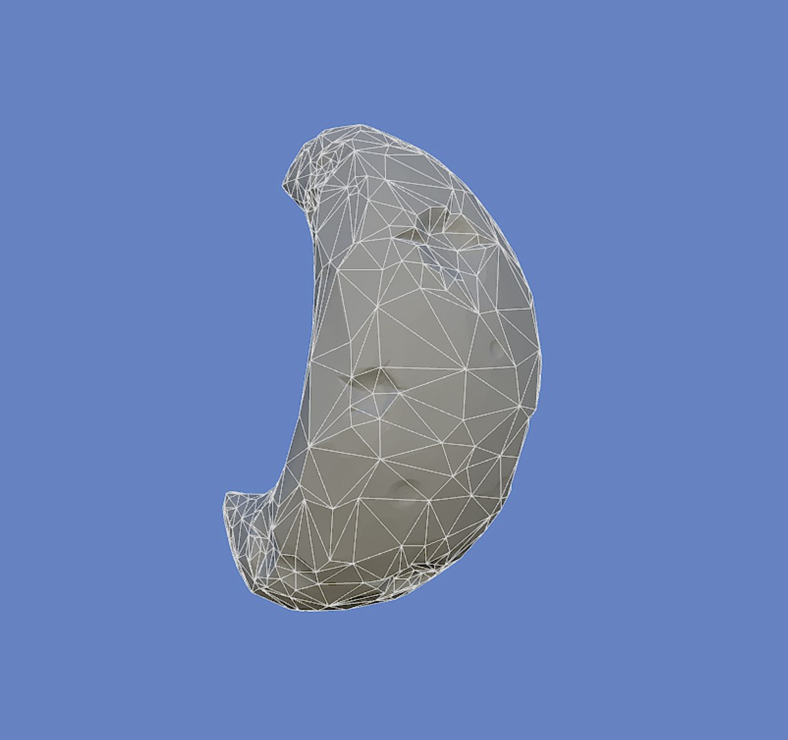 3d Model Cartoon Half Moon