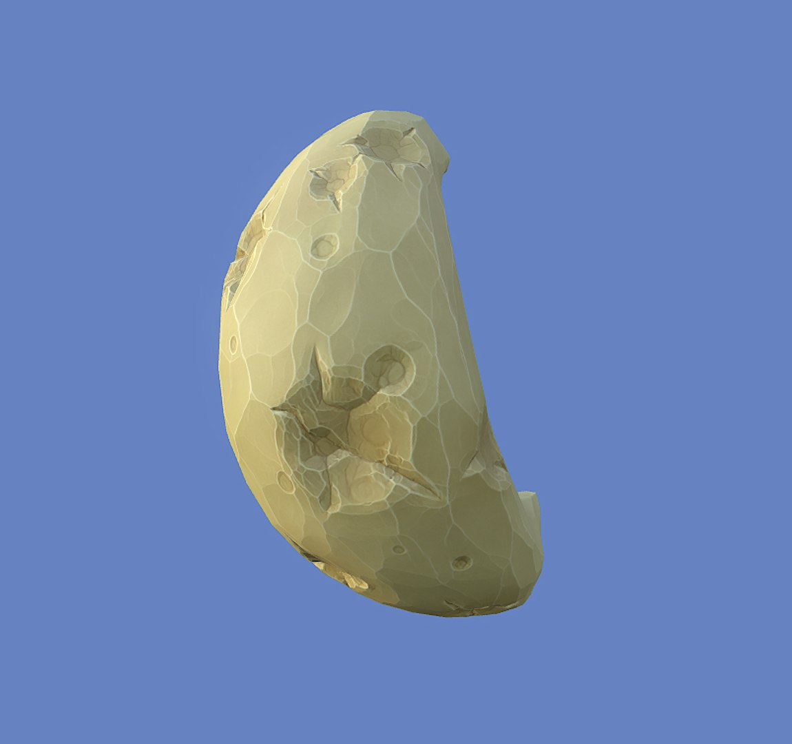 3d Model Cartoon Half Moon