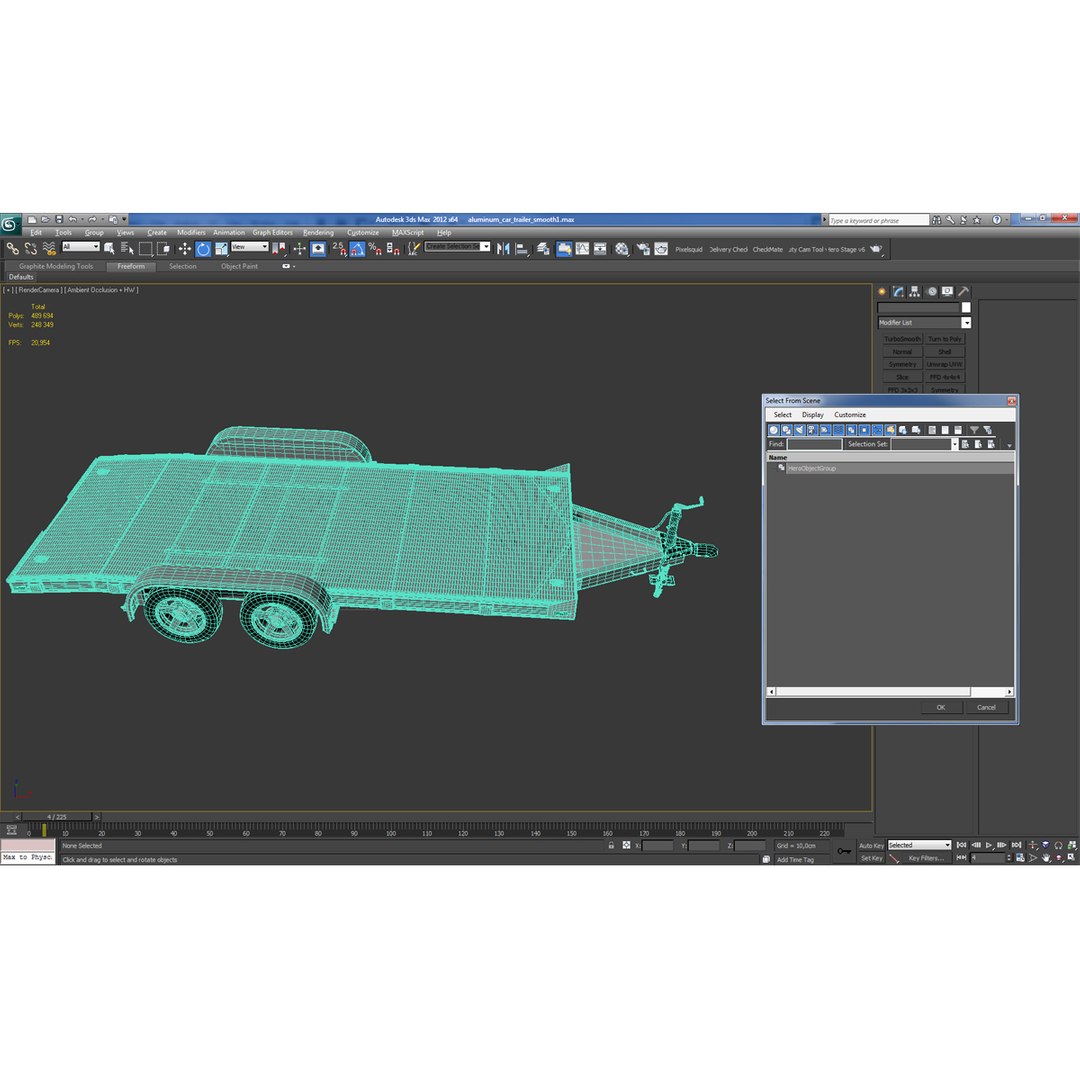 Aluminum Trailer 3d Model