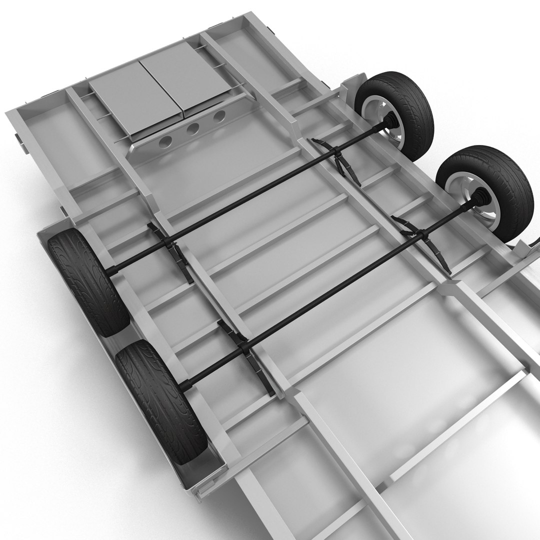 aluminum trailer 3d model