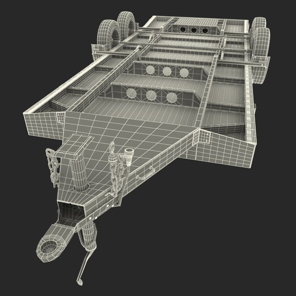 aluminum trailer 3d model