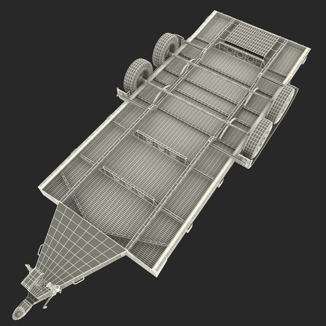 aluminum trailer 3d model