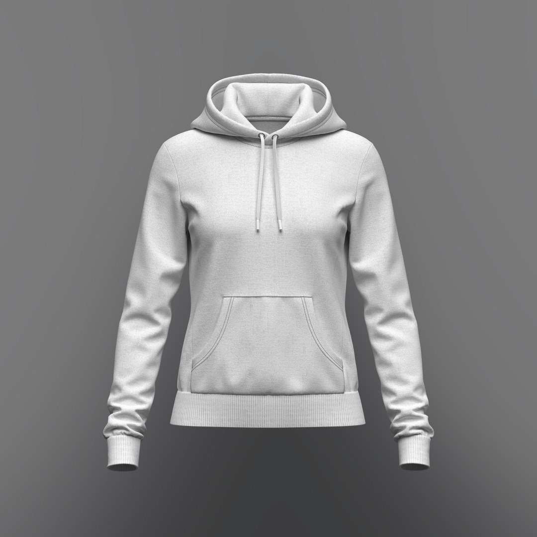 Women Hoodie 3d Model Model - TurboSquid 2204586