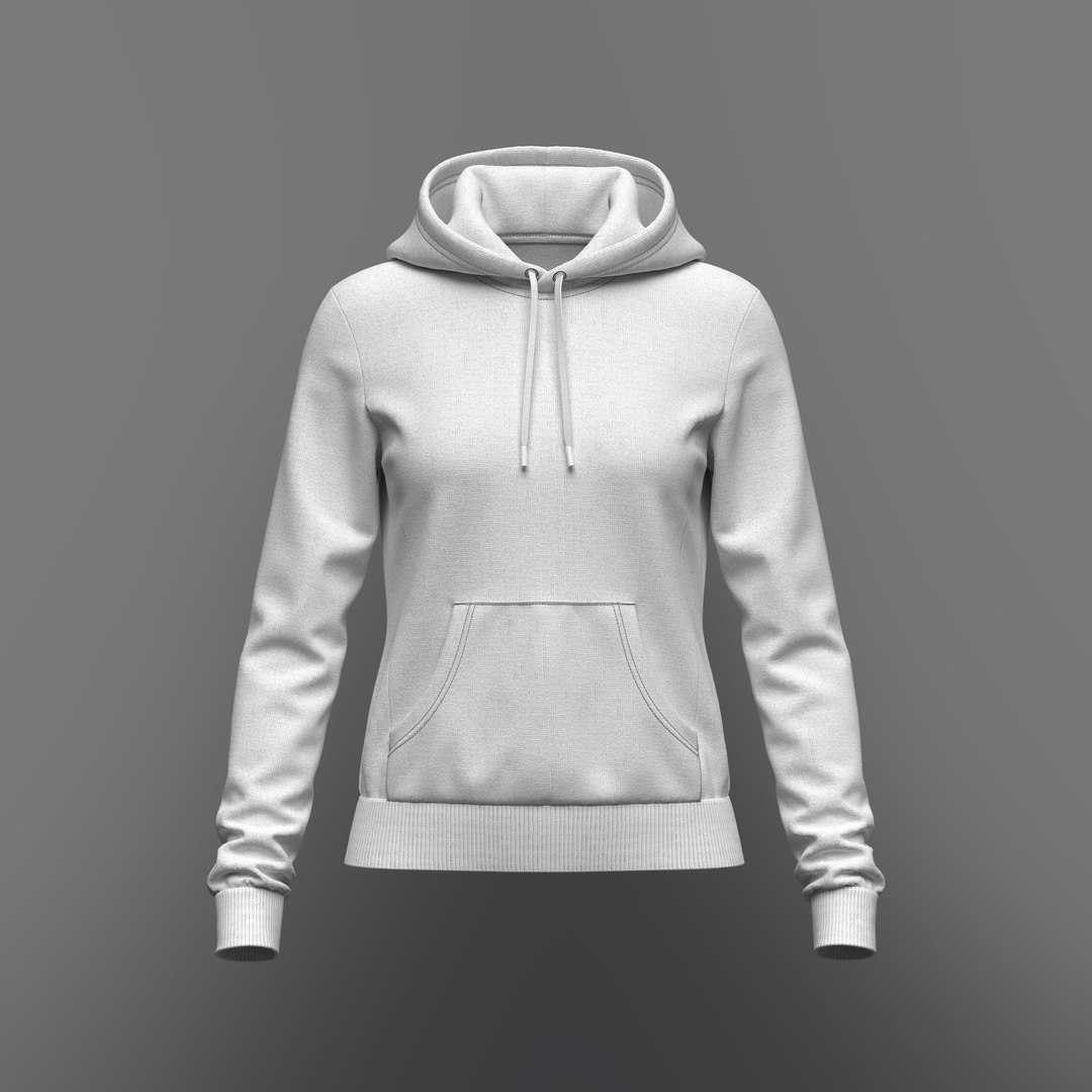 Women Hoodie 3d Model Model - TurboSquid 2204586