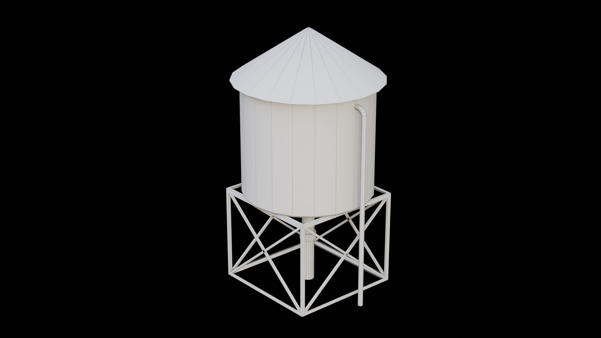 Water Tower 3D Model - TurboSquid 2281374